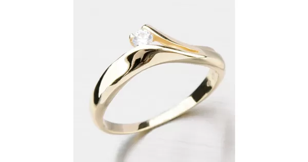 Prsten ze zlata DZ1853-ZL velikost 48 : Goldex.cz